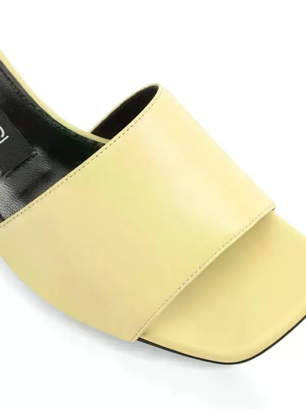 SERGIO ROSSI Leather Sandals - Yellow