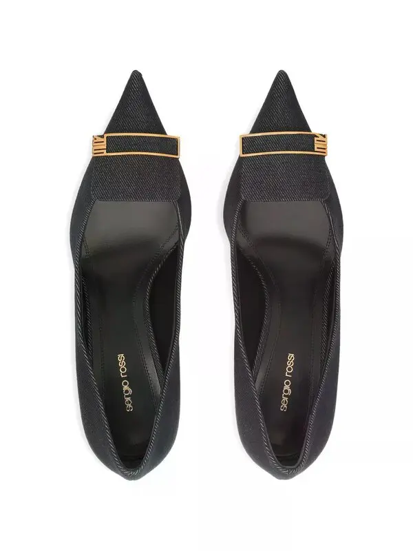 SERGIO ROSSI Pointed-toe Pumps With Buckle - Blue
