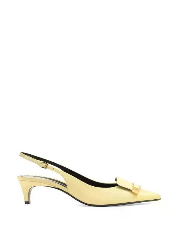 SERGIO ROSSI Buckle Sling-back Pumps - Yellow