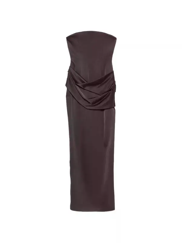 Alex Perry Corset Draped Maxi Dress