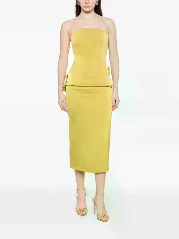 Alex Perry Strapless Midi Dress