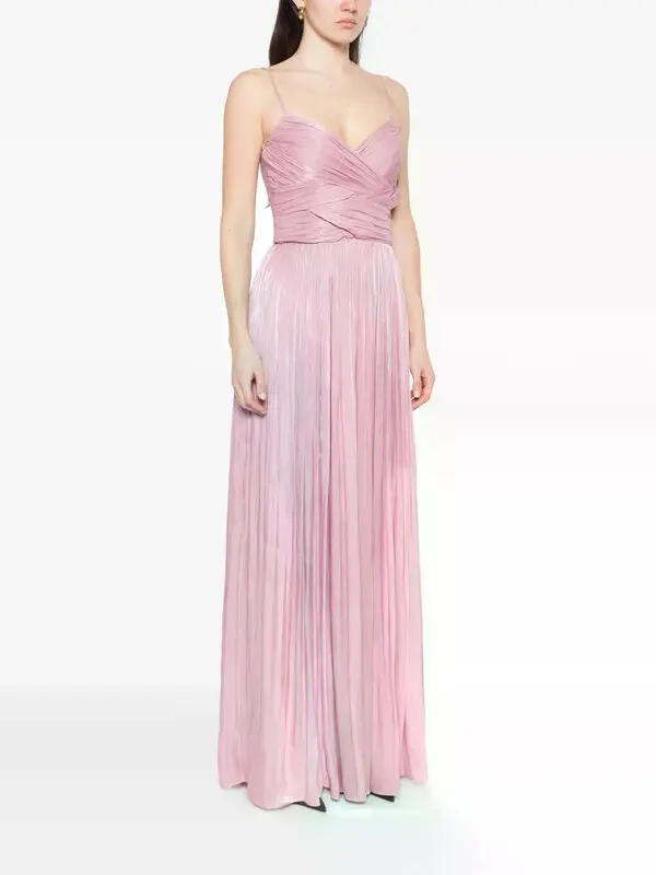 Costarellos Sireen Pleated Maxi Dress - Pink