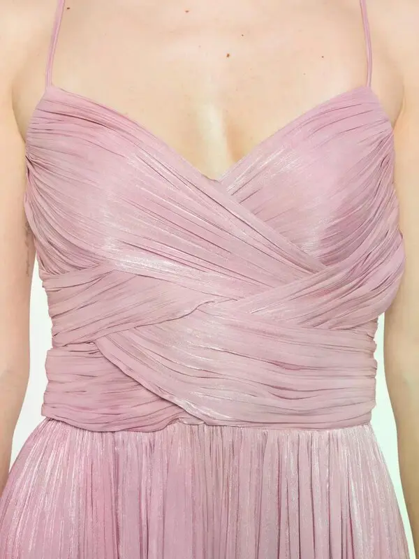 Costarellos Sireen Pleated Maxi Dress - Pink