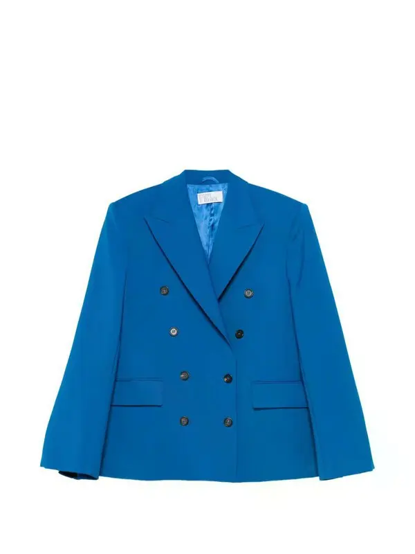 Giuseppe Di Morabito Double-breasted Pleated Jacket - Blue