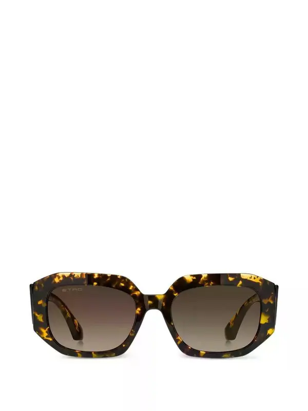 Etro Geometric Frame Sunglasses - Brown
