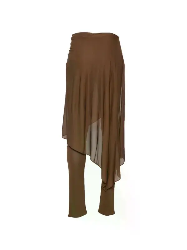 Giuseppe Di Morabito Draped Ruched Trousers - Brown