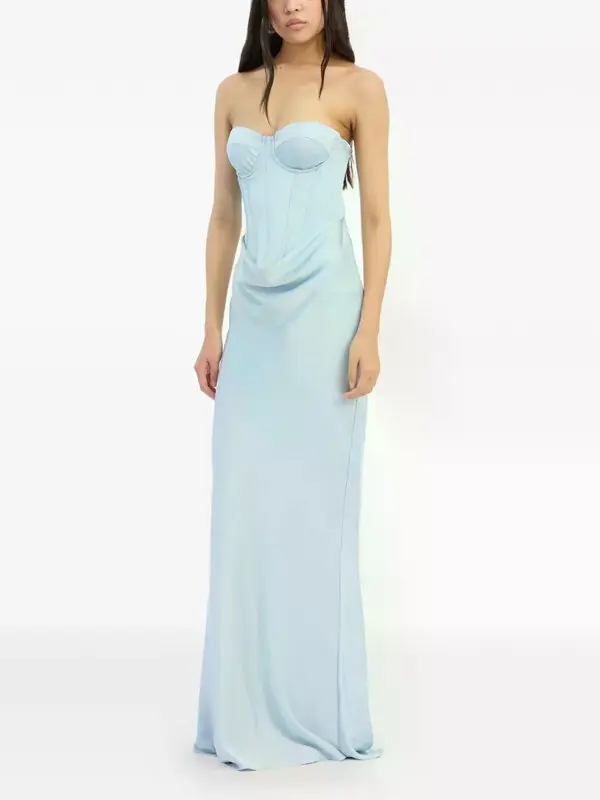 ROTATE BY BIRGER CHRISTENSEN Corset Maxi Dress - Blue