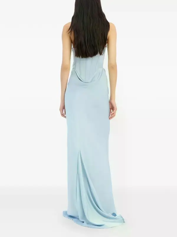 ROTATE BY BIRGER CHRISTENSEN Corset Maxi Dress - Blue