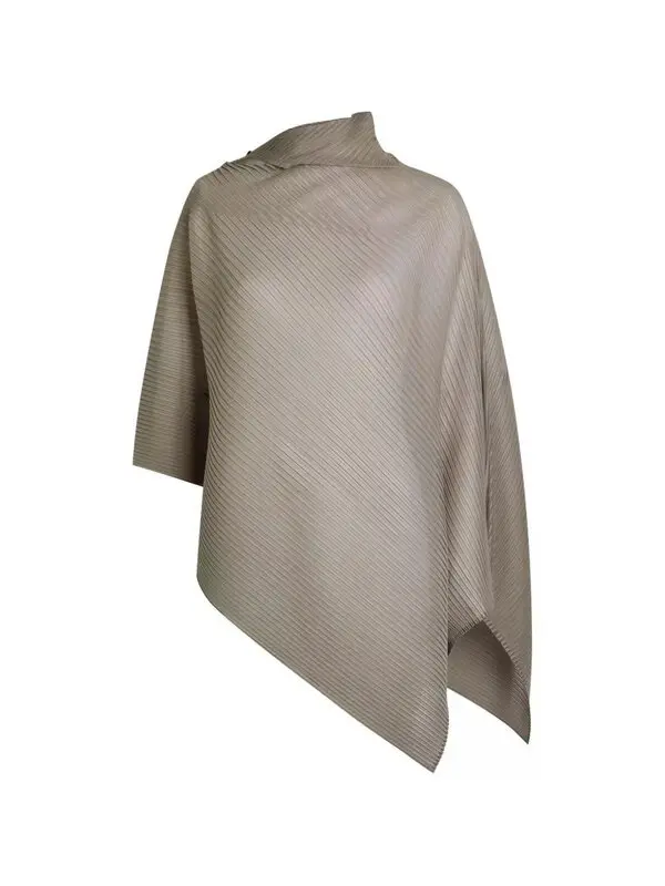 Issey Miyake Pleated Asymmetric Top - Neutrals