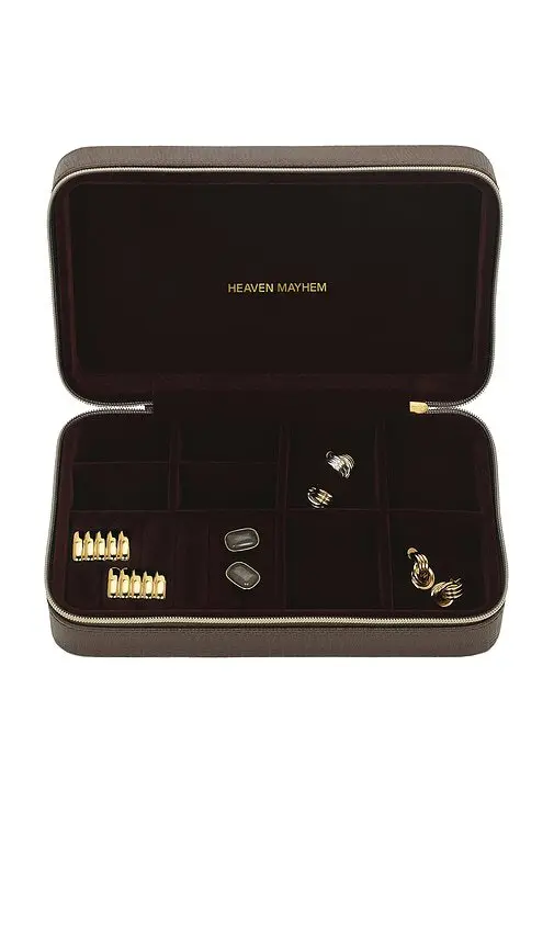 HEAVEN MAYHEM Travel Jewelry Case - Brown