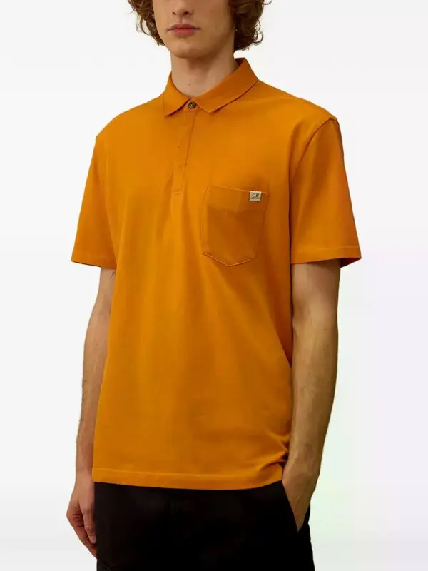 C.P. COMPANY Chest-pocket Polo Shirt - Orange