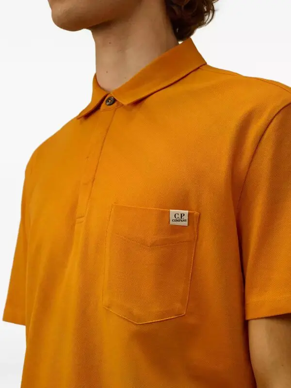 C.P. COMPANY Chest-pocket Polo Shirt - Orange