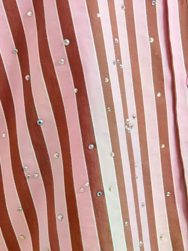 Essentiel Antwerp Striped Rhinestone Embellished Shirt