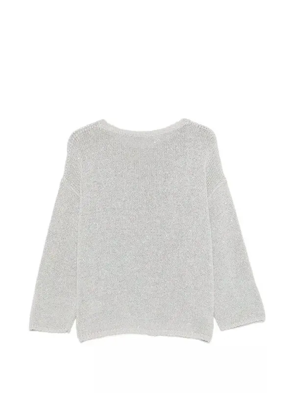 ANNE CLAIRE Sequin-embellished Sweater - Grey