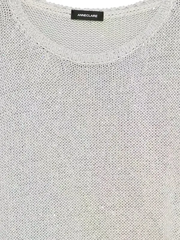 ANNE CLAIRE Sequin-embellished Sweater - Grey