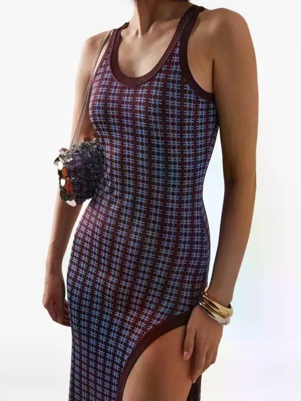 Rabanne Sleeveless Midi Dress - Purple
