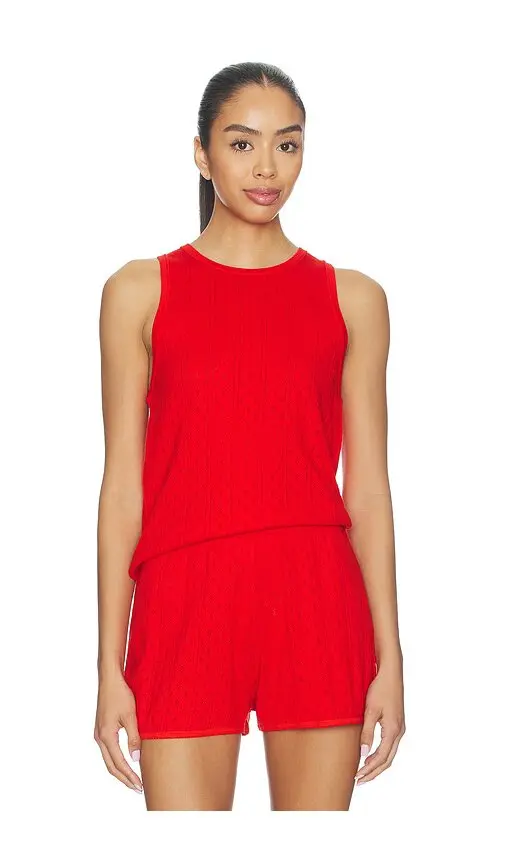 Soft Goat Pointelle Singlet Top