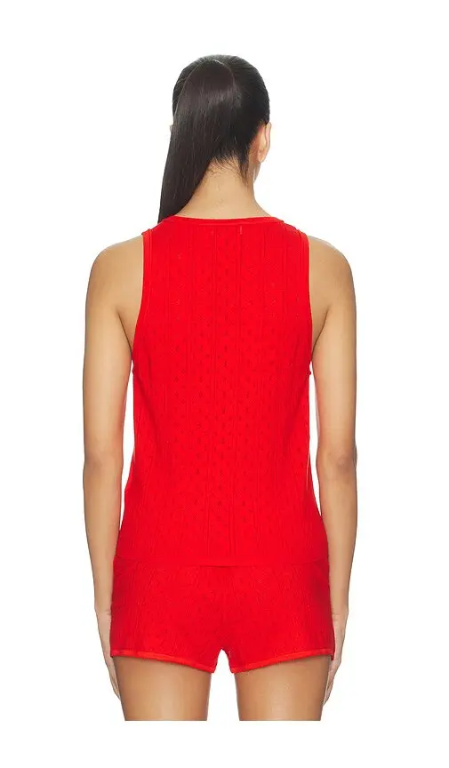 Soft Goat Pointelle Singlet Top