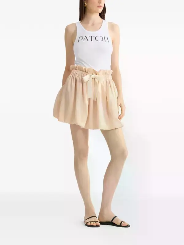 PATOU Striped Mini Skirt - Neutrals