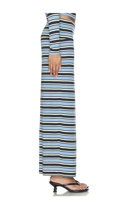 AFRM Esin Striped Knit Maxi Skirt - Blue