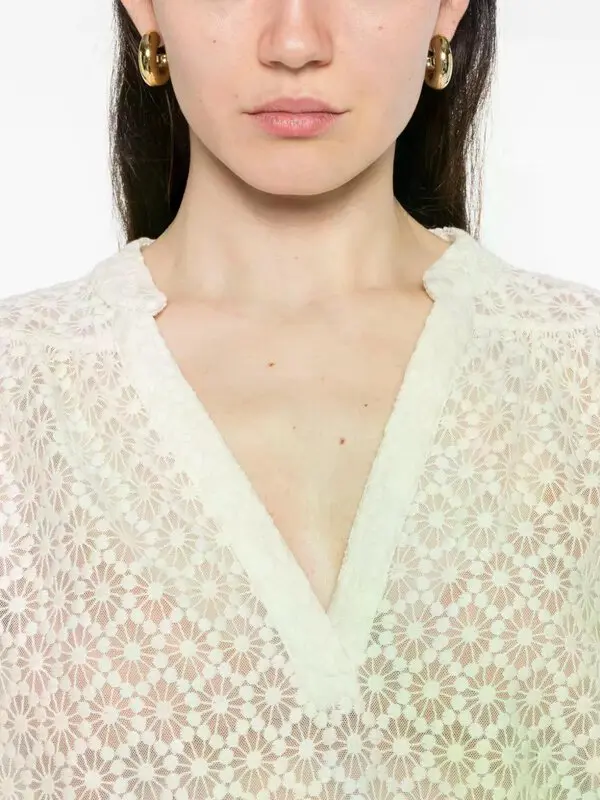 MAISON123 Floral-print V-neck Blouse