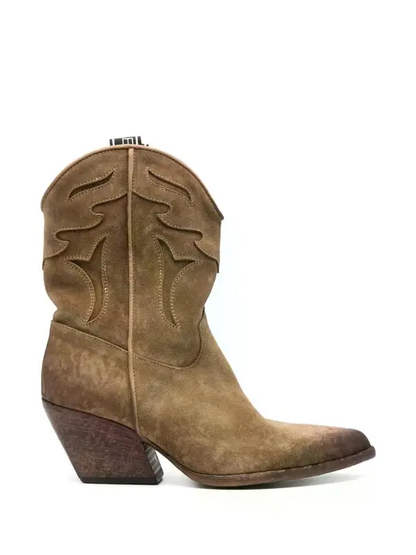 Elena Iachi Stitched Ankle Boots