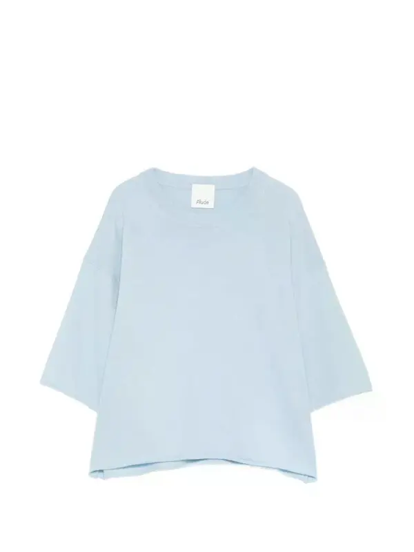ALLUDE Raw-cut T-shirt