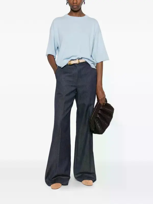ALLUDE Raw-cut T-shirt