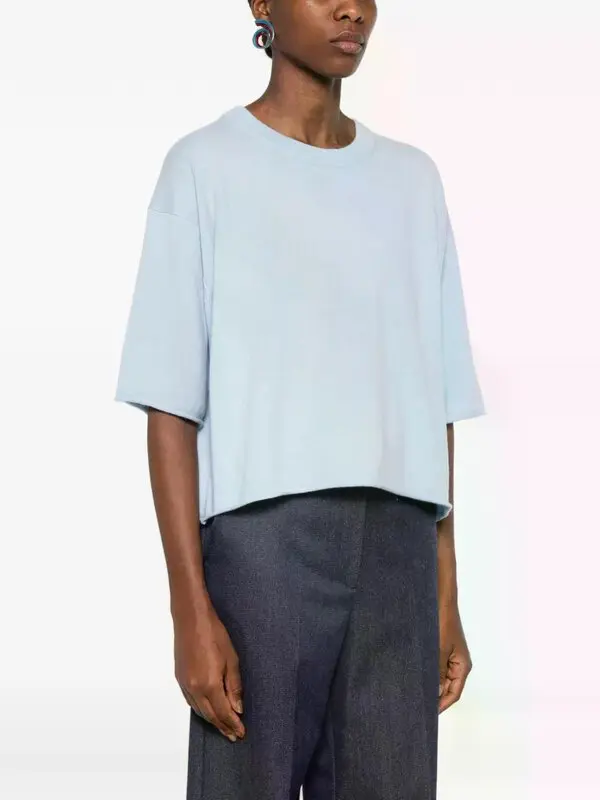 ALLUDE Raw-cut T-shirt