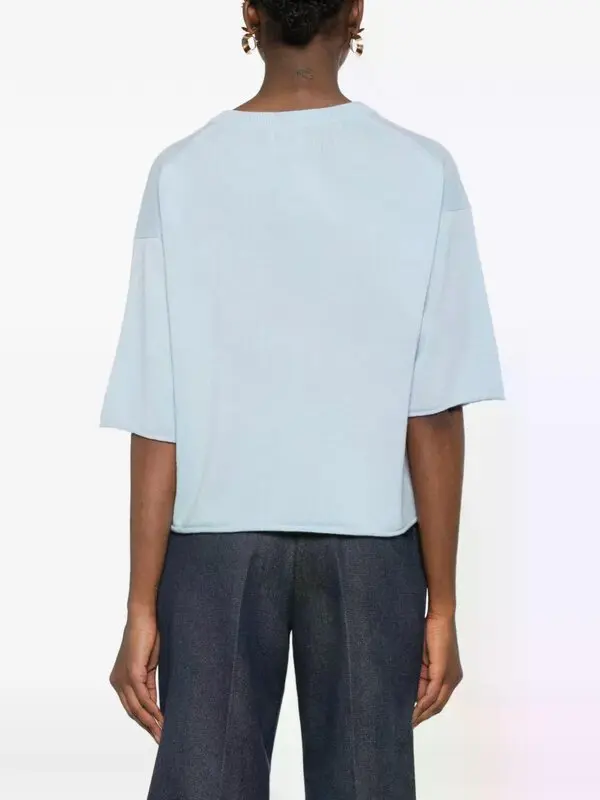 ALLUDE Raw-cut T-shirt