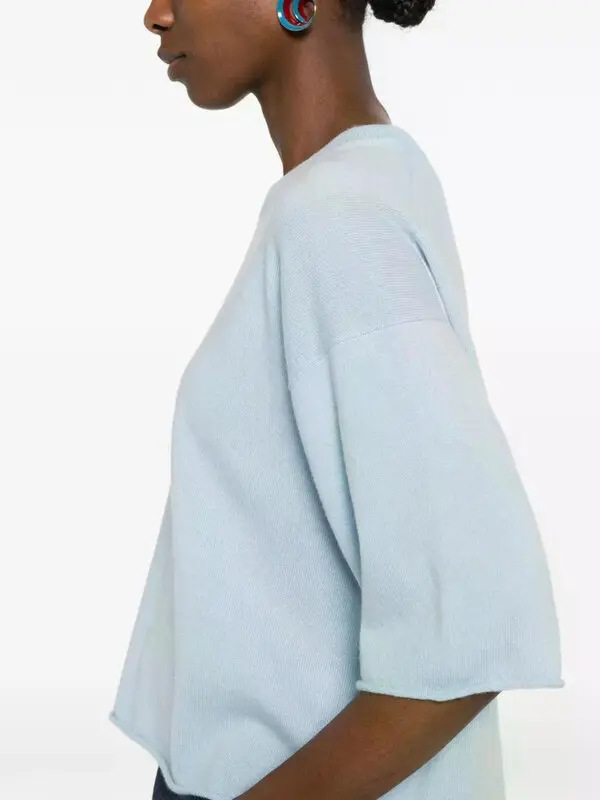 ALLUDE Raw-cut T-shirt