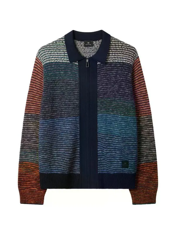 Paul Smith Striped Zip Cardigan