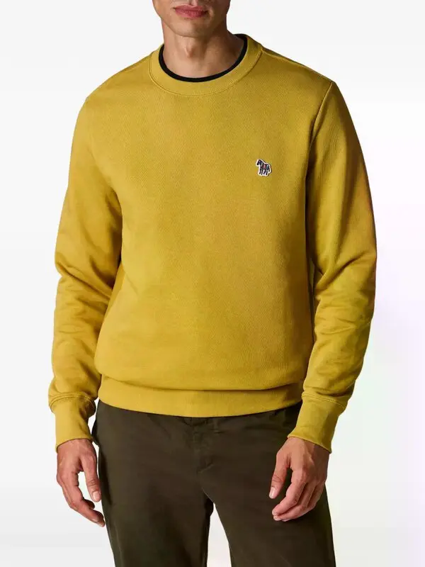 Paul Smith Zebra-patch Crew-neck Sweatshirt - Yellow