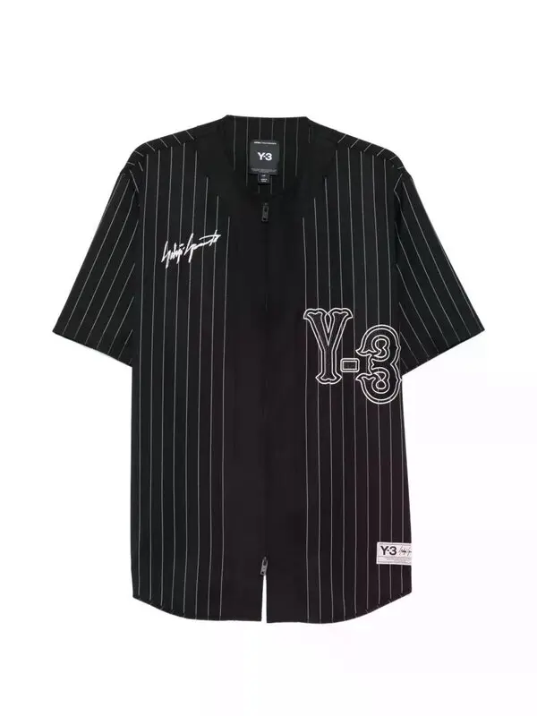 Y3 Pinstripe Zip-up Shirt