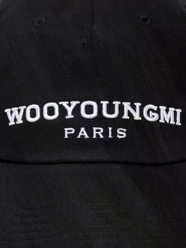 WOOYOUNGMI Embroidered Logo Baseball Cap - Black