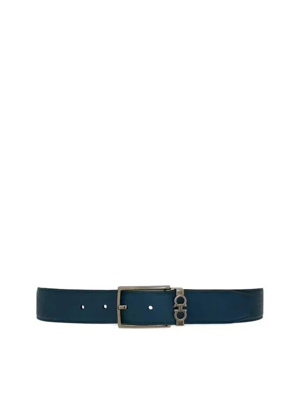 FERRAGAMO Gancini Reversible And Adjustable Belt - Blue