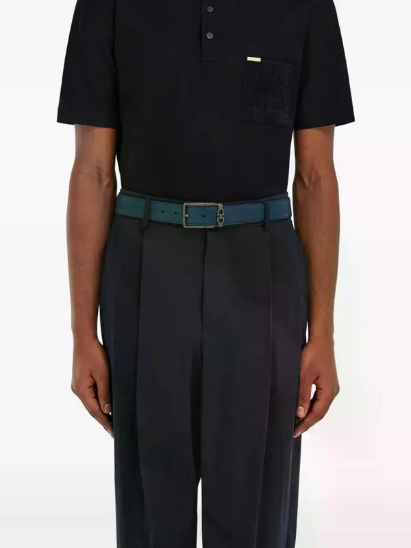 FERRAGAMO Gancini Reversible And Adjustable Belt - Blue