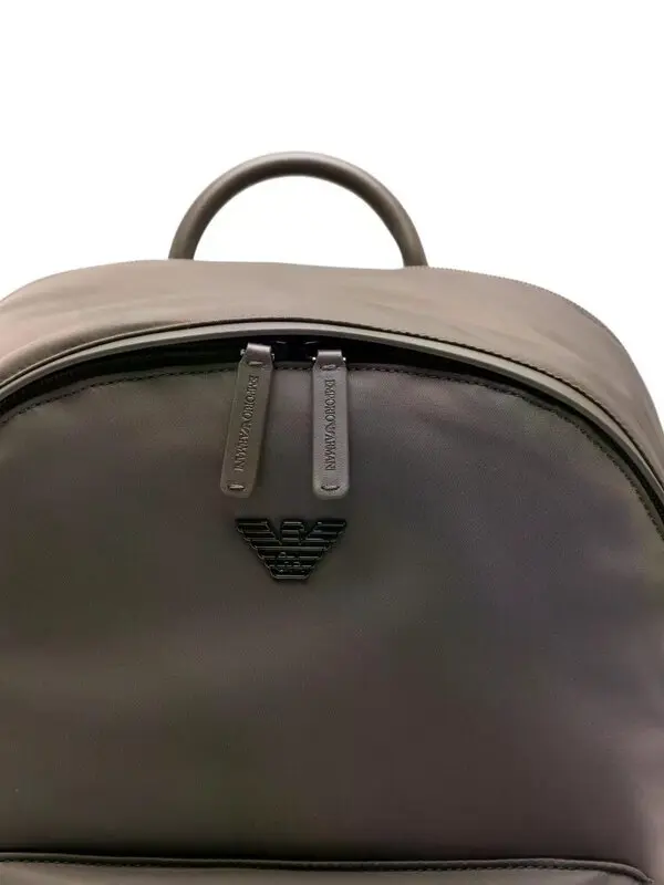 Emporio Armani Logo-plaque Backpack - Brown