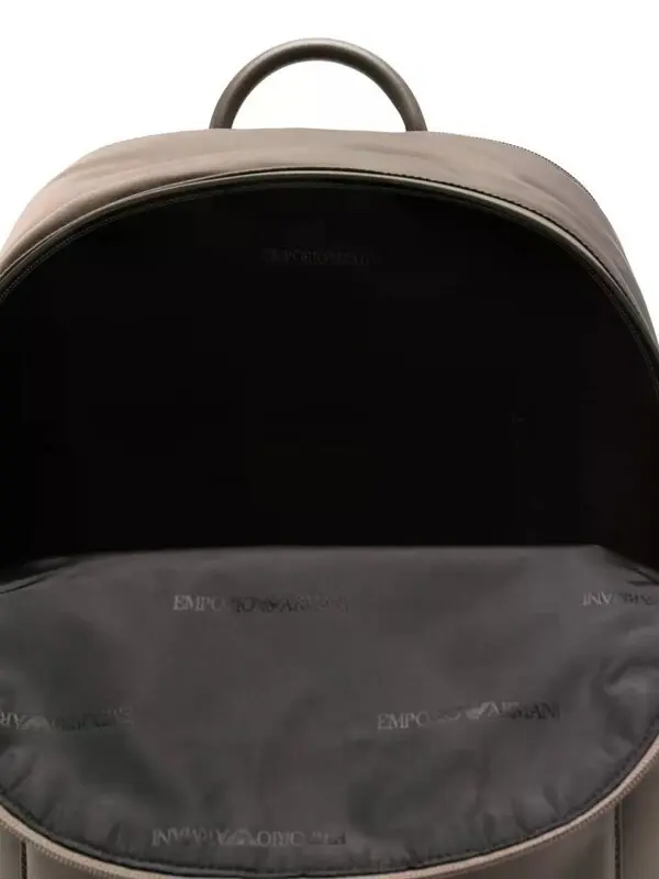 Emporio Armani Logo-plaque Backpack - Brown