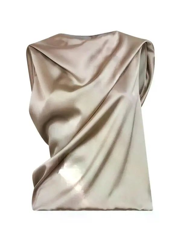BLANCA VITA Asymmetric Draped Top