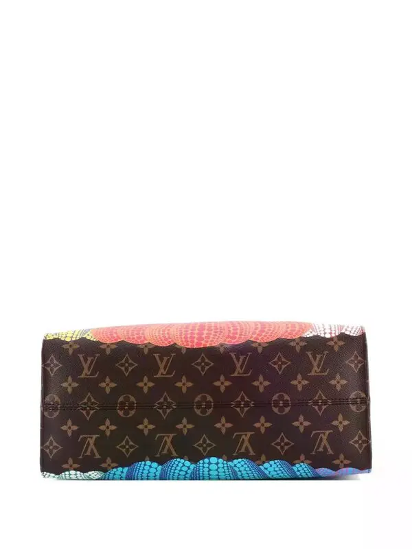 LOUIS VUITTON Yayoi Kusama Pumpkins Monogram Canvas Mm Tote Bag - Brown