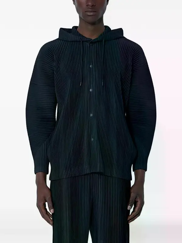 Issey Miyake Pleated Hooded Jacket