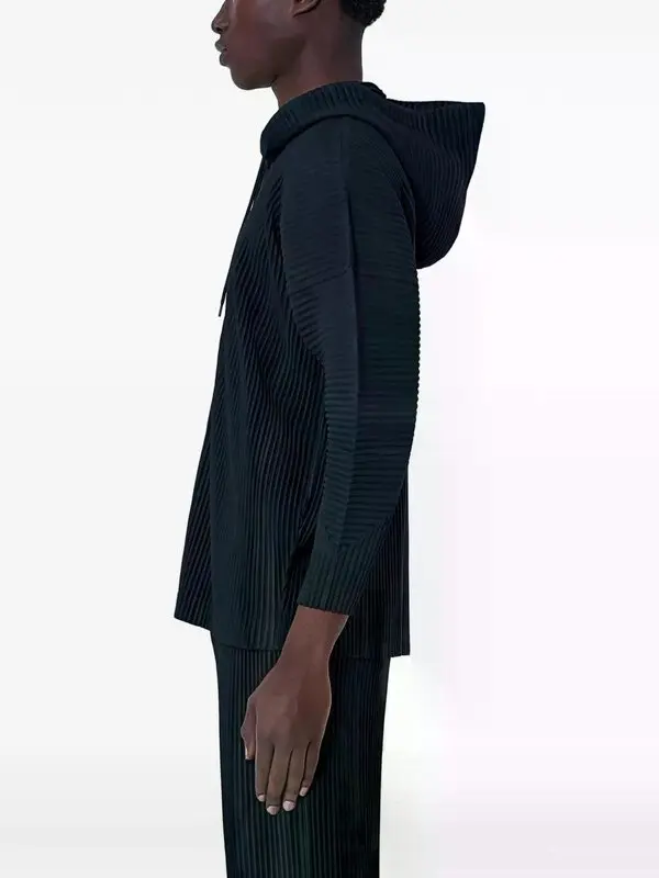 Issey Miyake Pleated Hooded Jacket