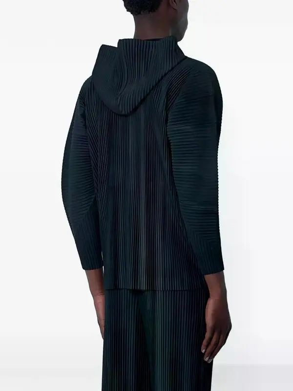 Issey Miyake Pleated Hooded Jacket