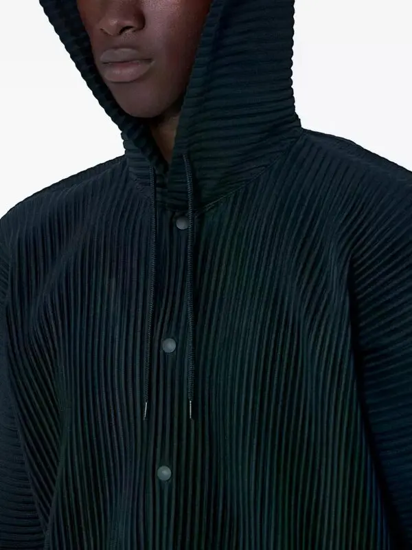 Issey Miyake Pleated Hooded Jacket