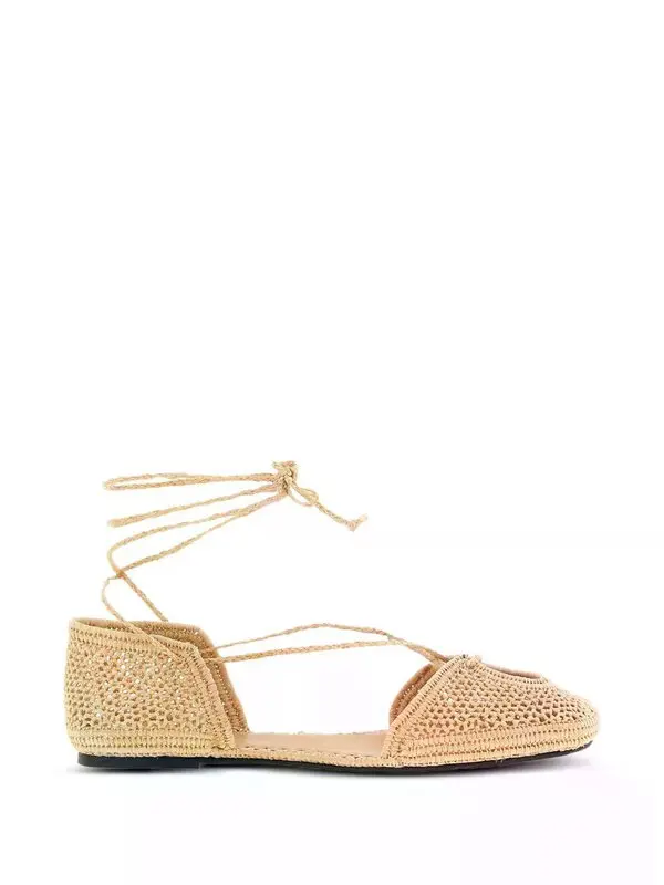 ODISSI Lace-up Flats - Neutrals