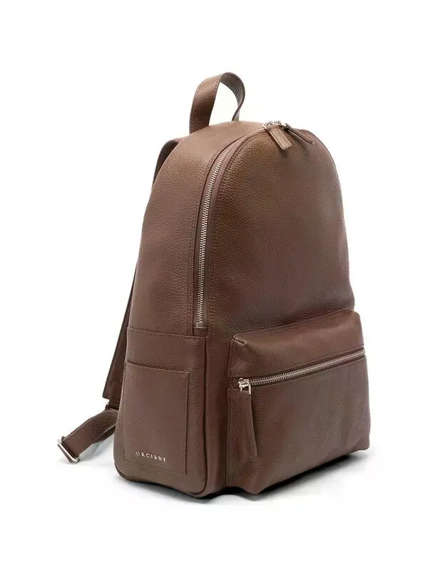 Orciani Laio Leather Backpack - Brown