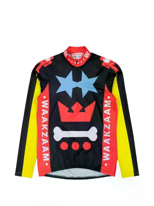 WALTER VAN BEIRENDONCK Graphic Bike Top - Black