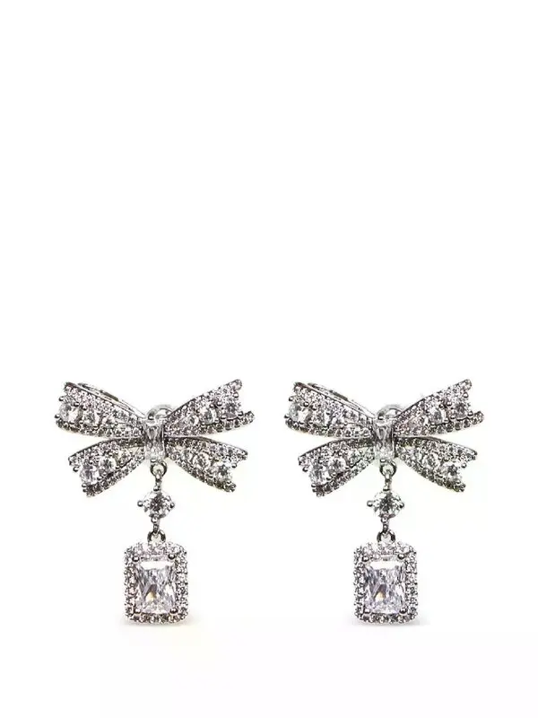 SELF-PORTRAIT Bow-motif Earrings - Silver