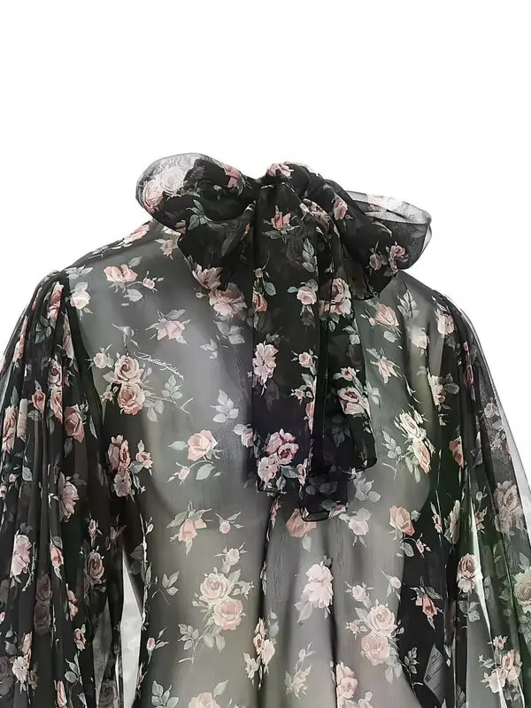 Dolce & Gabbana Floral Ruffled Blouse
